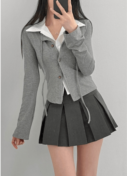 2 IN 1 LAYERED CARDIGAN ( 2 COLORS ) – OnYou